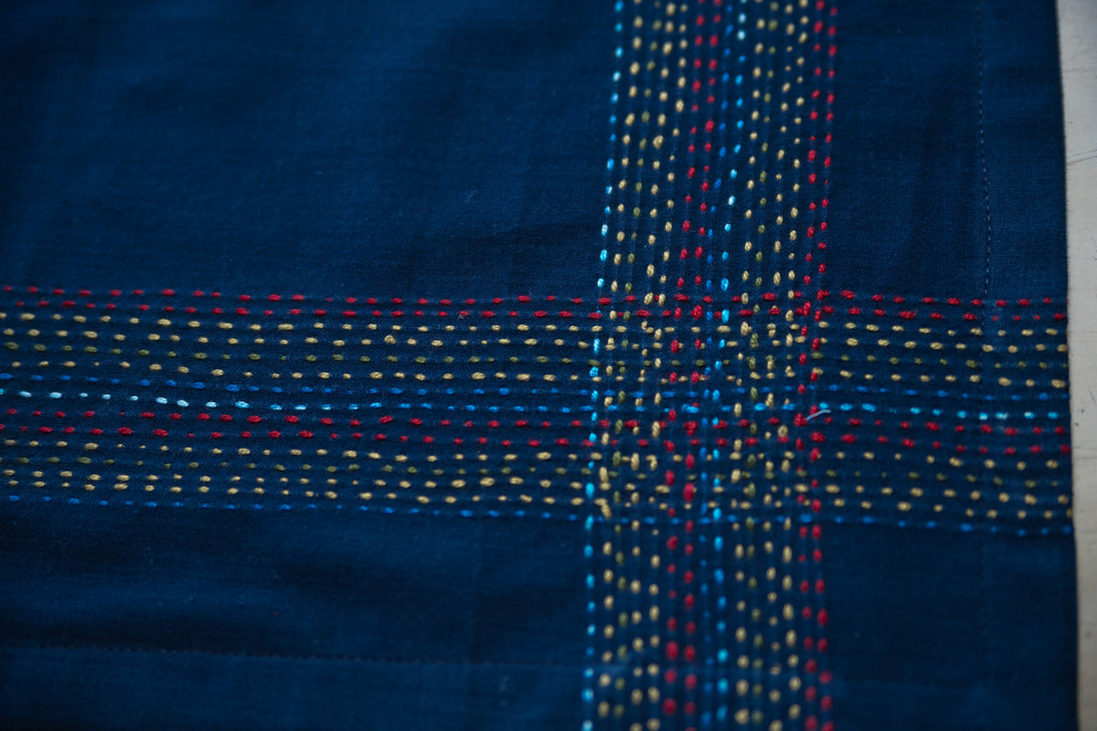 Blue Running Stitch – IHT Pakistan